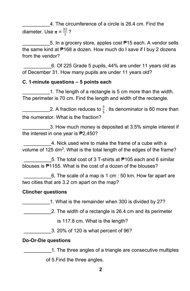 Grade 5 mtap reviewer | DOCX