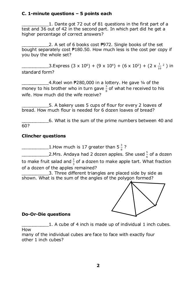 Grade 5 mtap reviewer