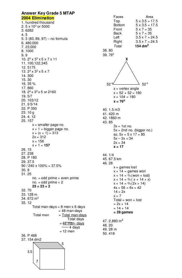 Grade 5 mtap reviewer
