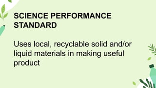GRADE 5 PETA RECYCLING for Science performace task | PPTX