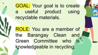 GRADE 5 PETA RECYCLING for Science performace task | PPTX