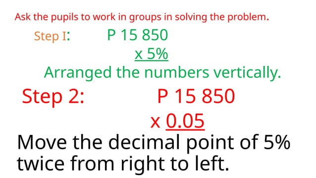Grade 5 PPT_Math_Q3_W3_Lesson 60_Solving Routine and Non-routine Problems Involving Percentage.pptx