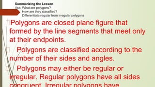Grade 5 PPT_Math_Q3_W3_Lesson 63_Describing and Comparing Properties of Polygons.pptx | Daycare ...