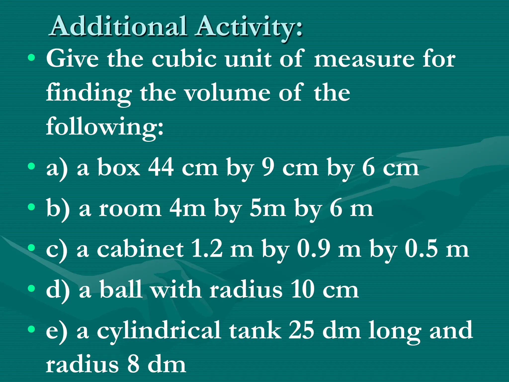 Grade 5 PPT_Math_Q4_W3_Lesson 87 Name the unit of measure for measuring ...