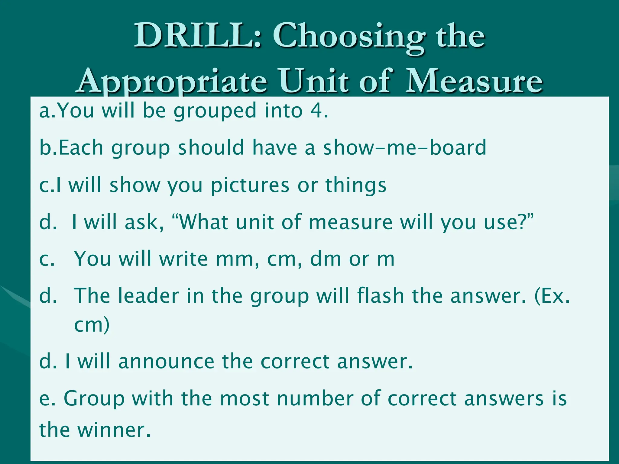 Grade 5 PPT_Math_Q4_W3_Lesson 87 Name the unit of measure for measuring ...