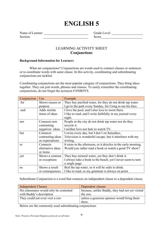 Grade 5 q2 english las | PDF