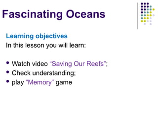 Fascinating Oceans - English lesson for elementary students | PPT