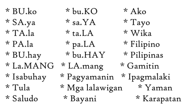GRADE 6 TO 7 FILIPINO BINGO ACTIVITY..pptx
