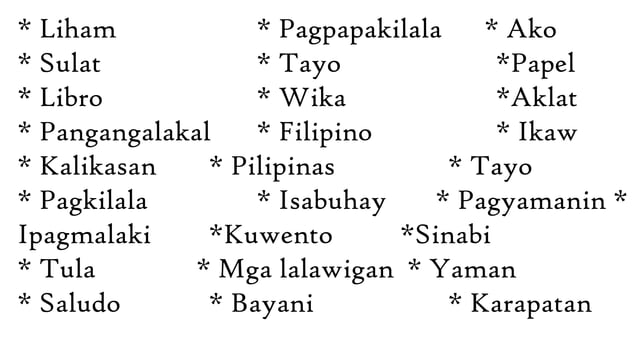 GRADE 6 TO 7 FILIPINO BINGO ACTIVITY..pptx