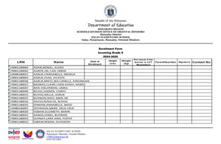 Enrolment Form for Grade 6 S.Y. 2024-2024 | PPT