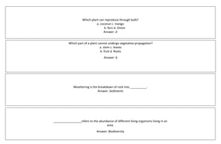 grade 6- science quiz sample for grade 6 pupils | DOCX