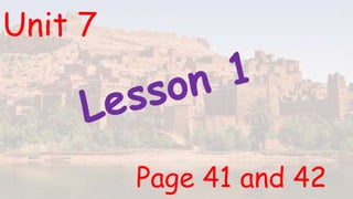Grade 6 access term 2 unit 7 lesson 1 presentation | PPT