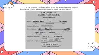 Grade 6 Filling out forms ENGLISH 6.pptx