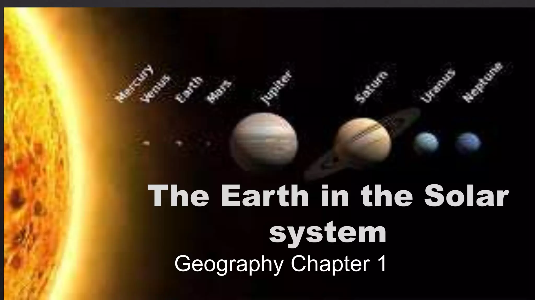 Grade 6 geography chapter 1 Earth in the solar system | PPTX