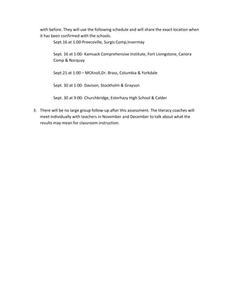 Grade 6 literacy assessment plan | DOCX