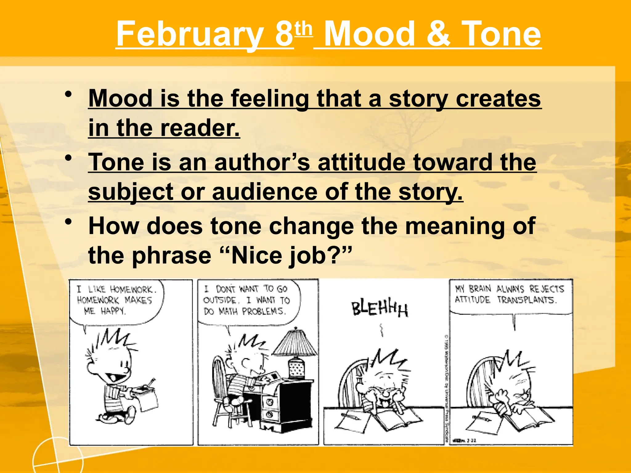 Grade 6 Mood and Tone powerpoint presentation | PPTX