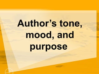 Grade 6 Mood and Tone powerpoint presentation | PPTX