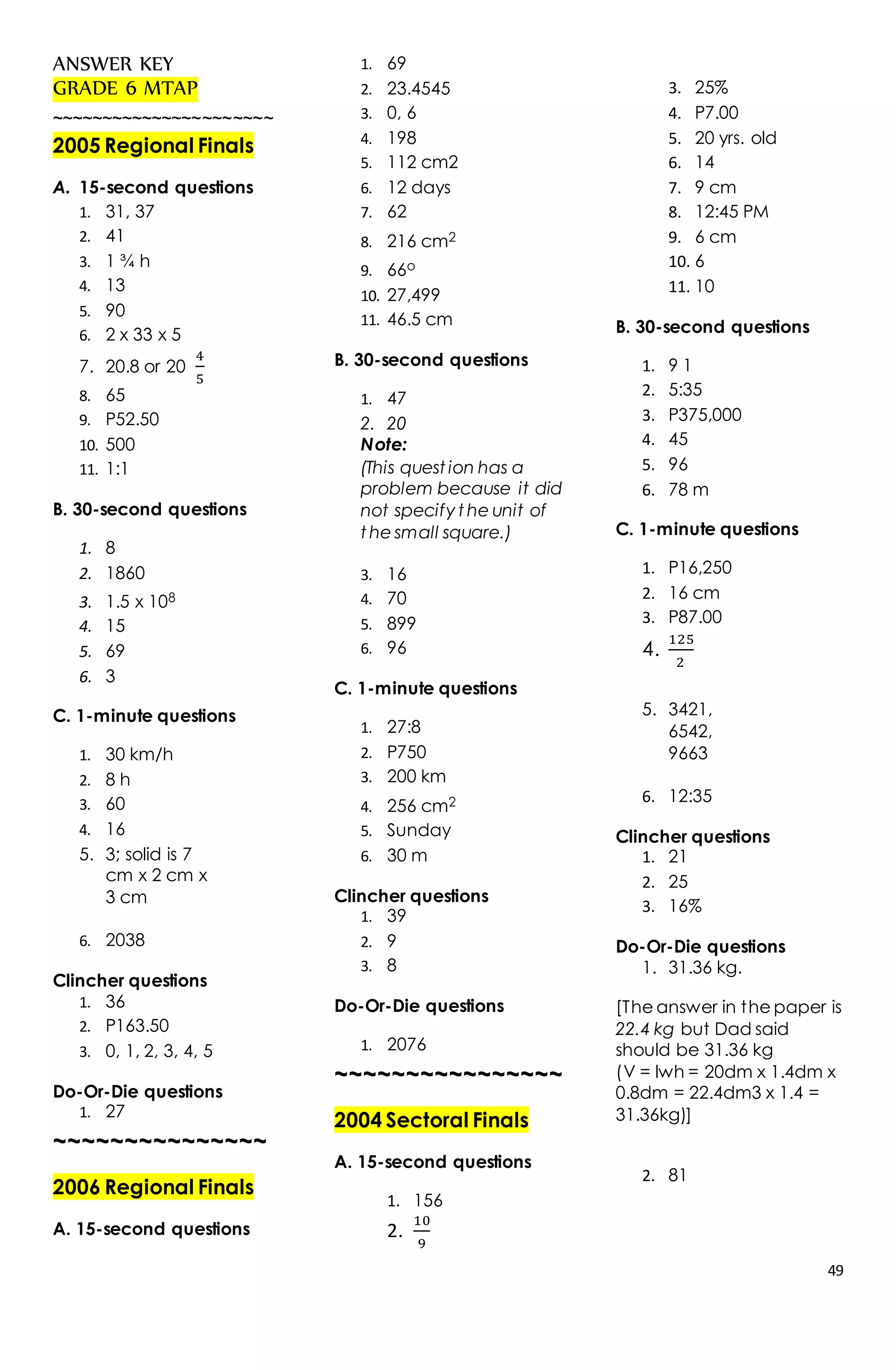 Grade 6 mtap reviewer | DOCX