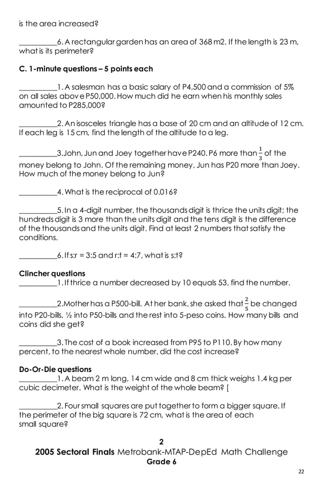Grade 6 mtap reviewer | DOCX