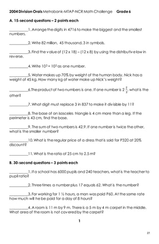 Grade 6 mtap reviewer | DOCX