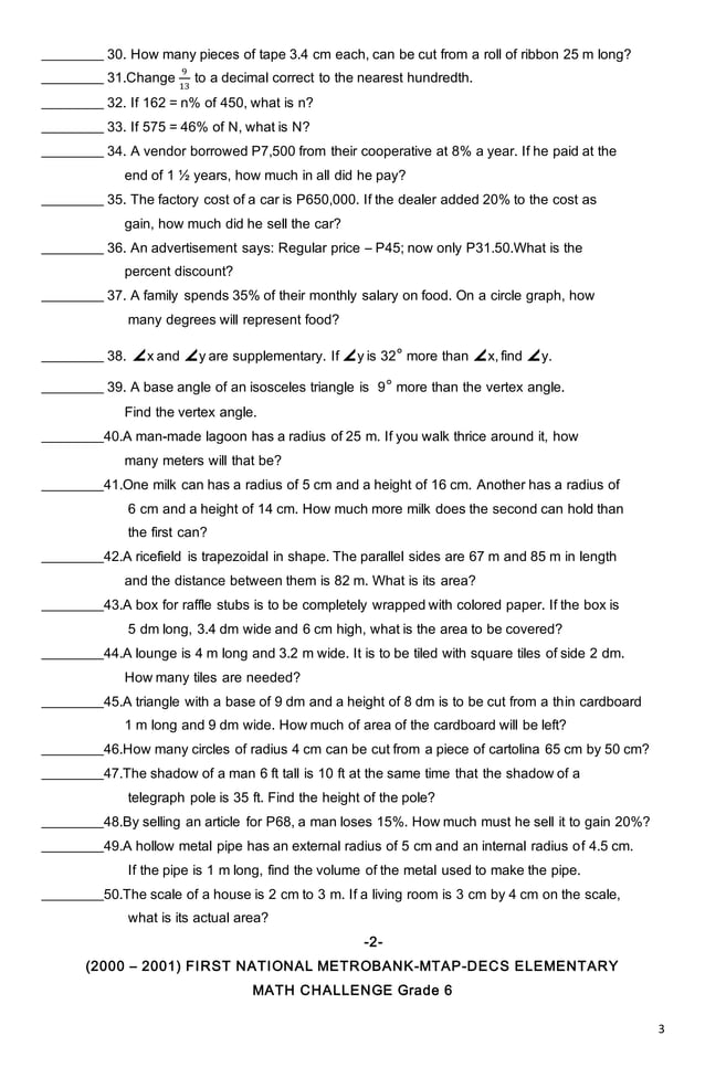 Grade 6 mtap reviewer | DOCX