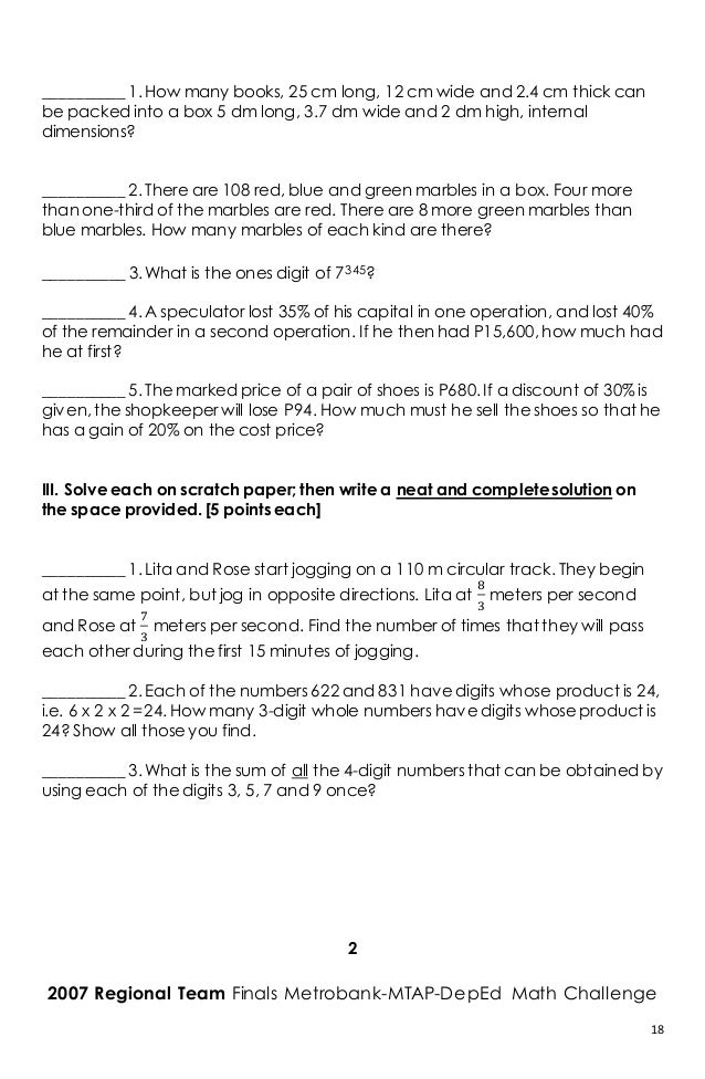 Grade 6 mtap reviewer