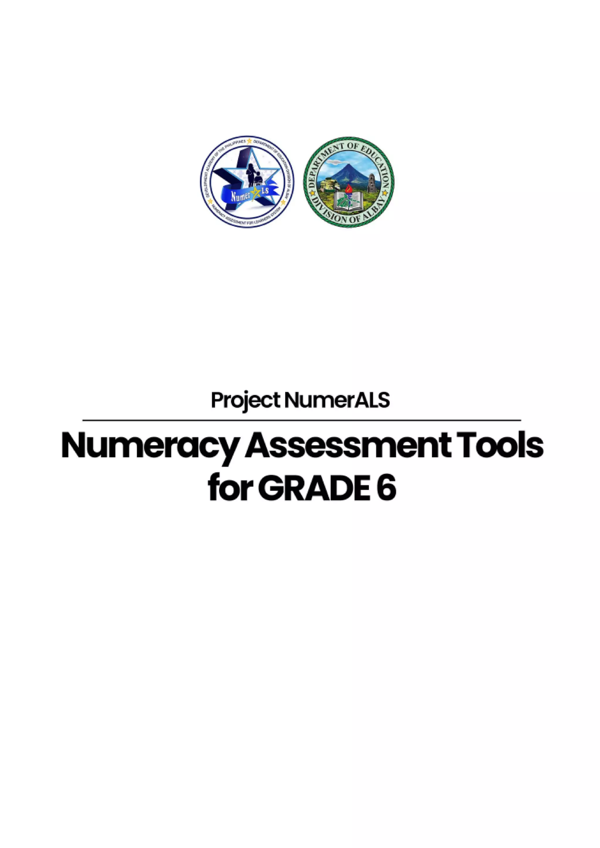 Grade 6 Numeracy Tool (PreTest).pdf