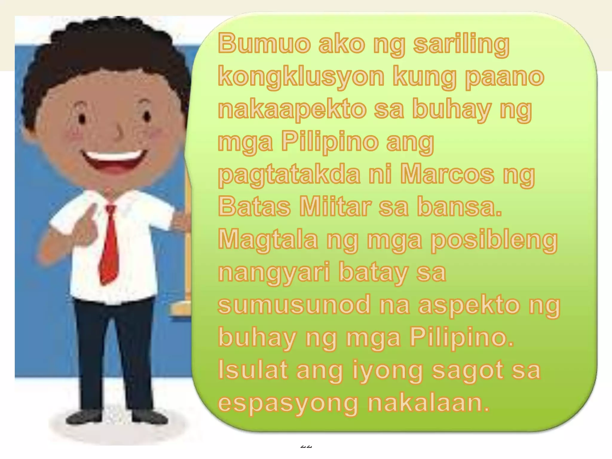 Grade 6 PPT_Q4_W3_Epekto ng Batas Militar sa Politika, Pangkabuhayan at ...