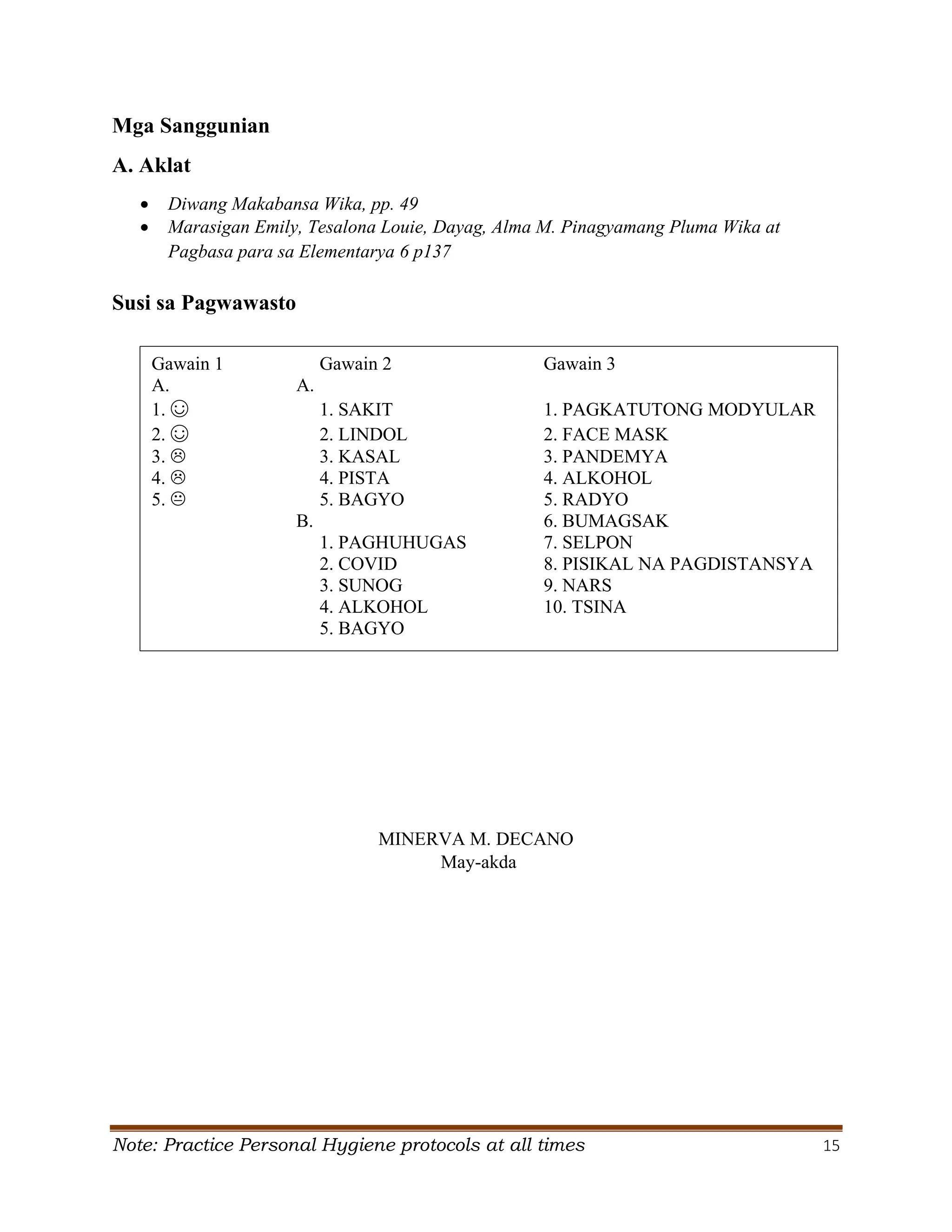 Grade 6 Q2 Filipino LAS.pdf S. Y. 2024- 2025 | PDF