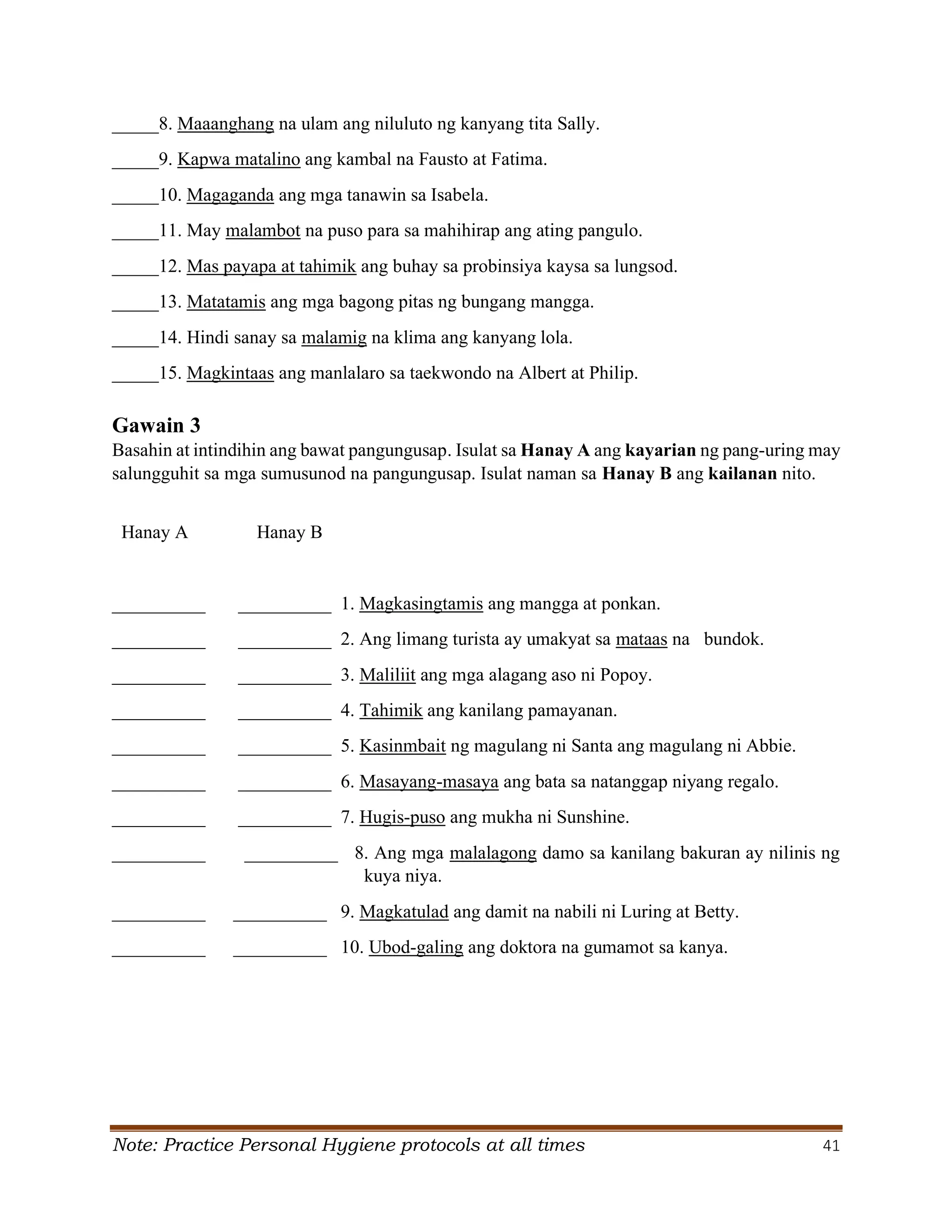 Grade 6 Q2 Filipino LAS.pdf S. Y. 2024- 2025 | PDF