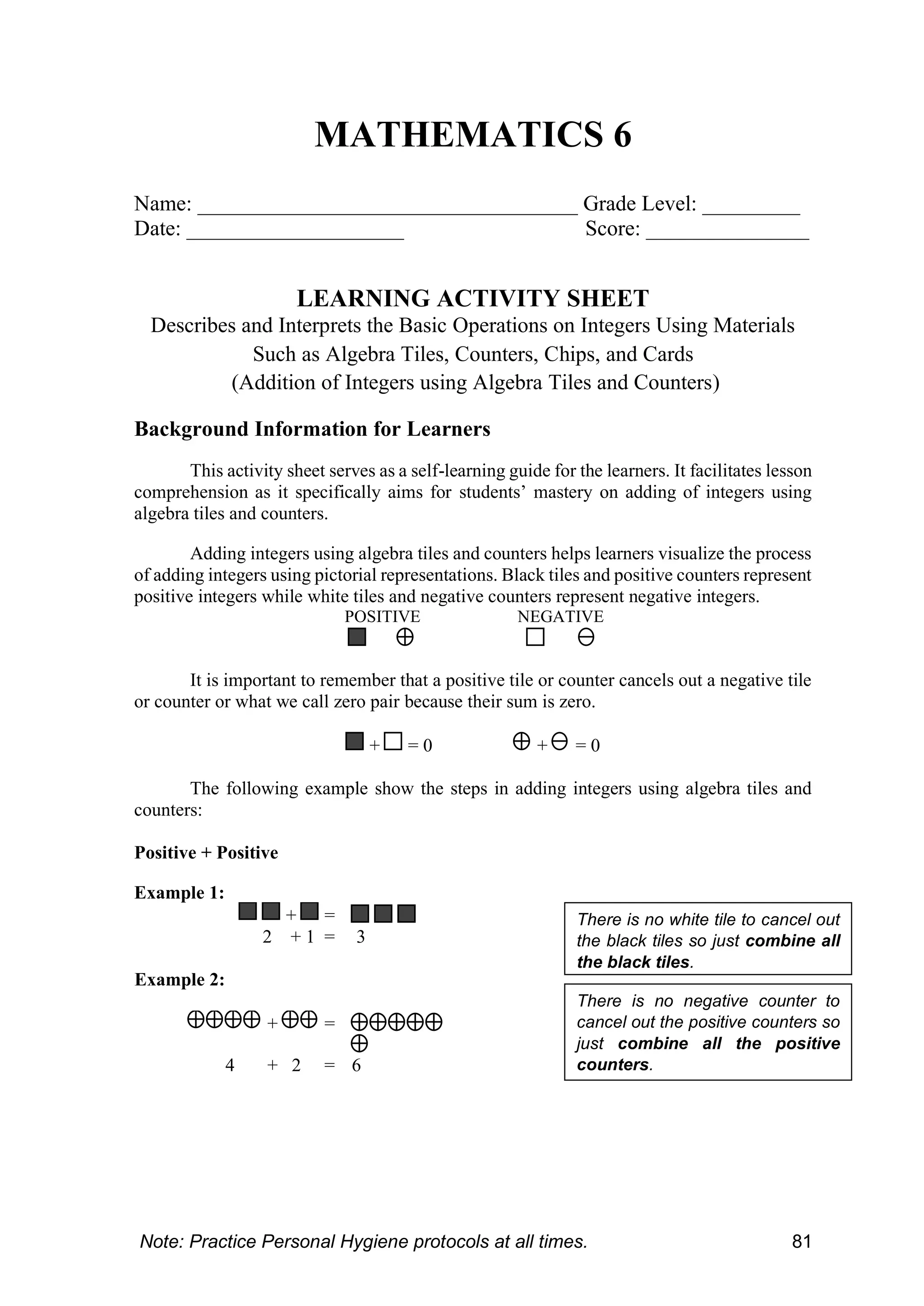 Grade 6 Q2 MATHEMATICS LAS.pdf S.Y. 2024- 2025 | PDF