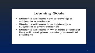 Sentences -subject and predicate | PPTX