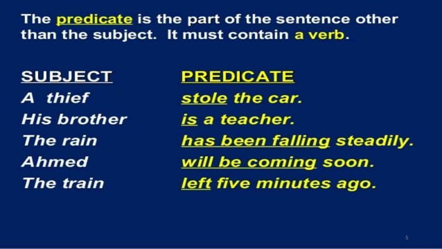 Sentences -subject and predicate | PPTX