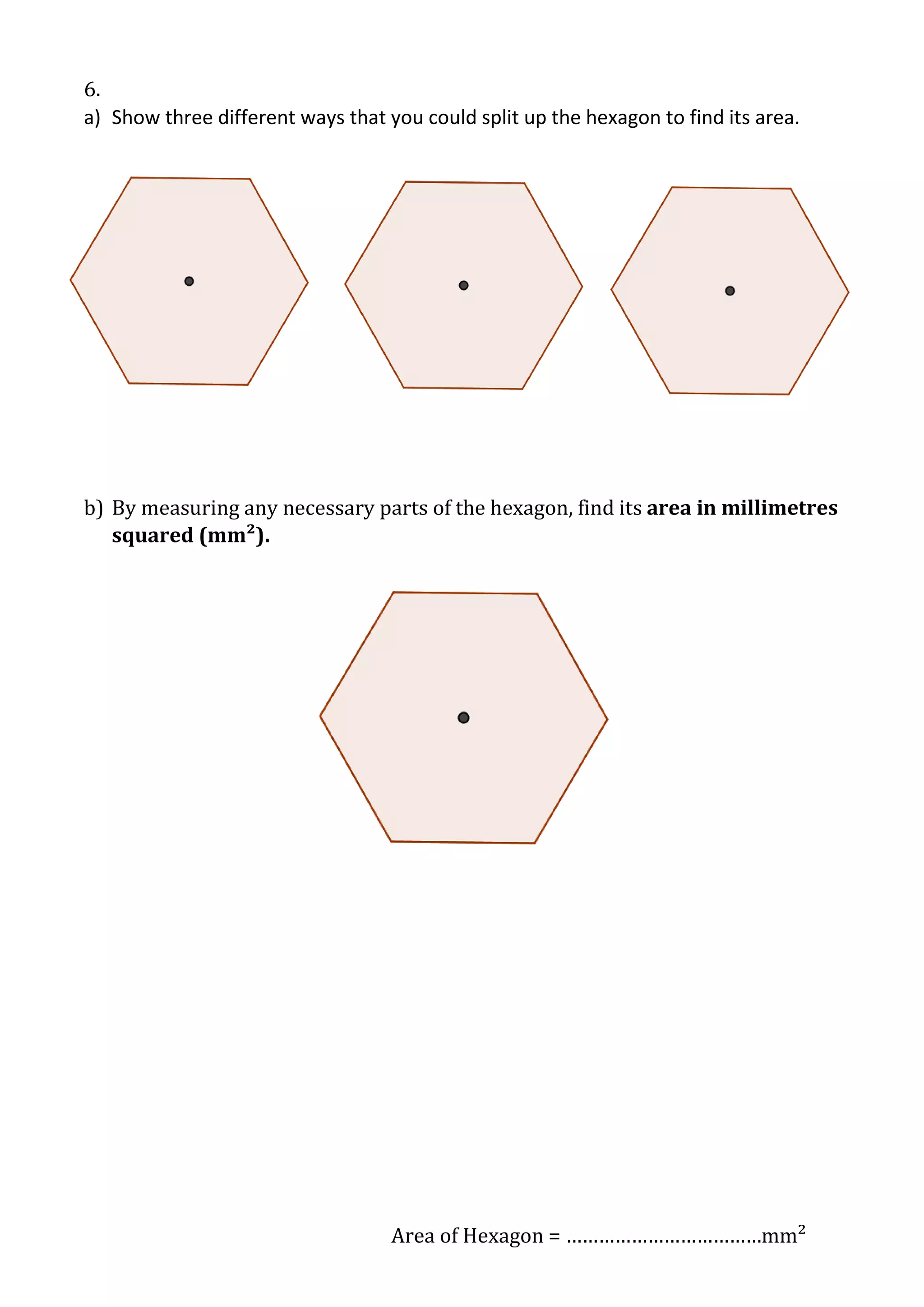 Grade 6 shapes assessment