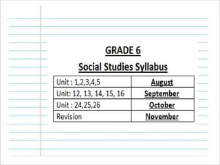 Grade 6 sst august planner | PPT