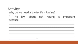GRADE 6 TLE QUARTER 2 WEEK 1 FISHERY ARTS | PPTX