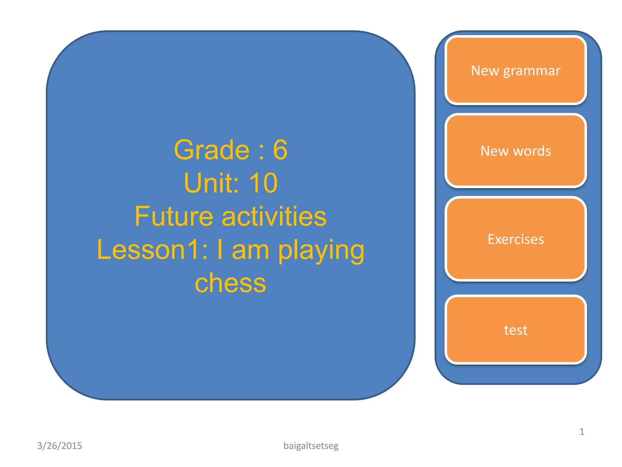 Grade 6 unit10 future activity | PPT