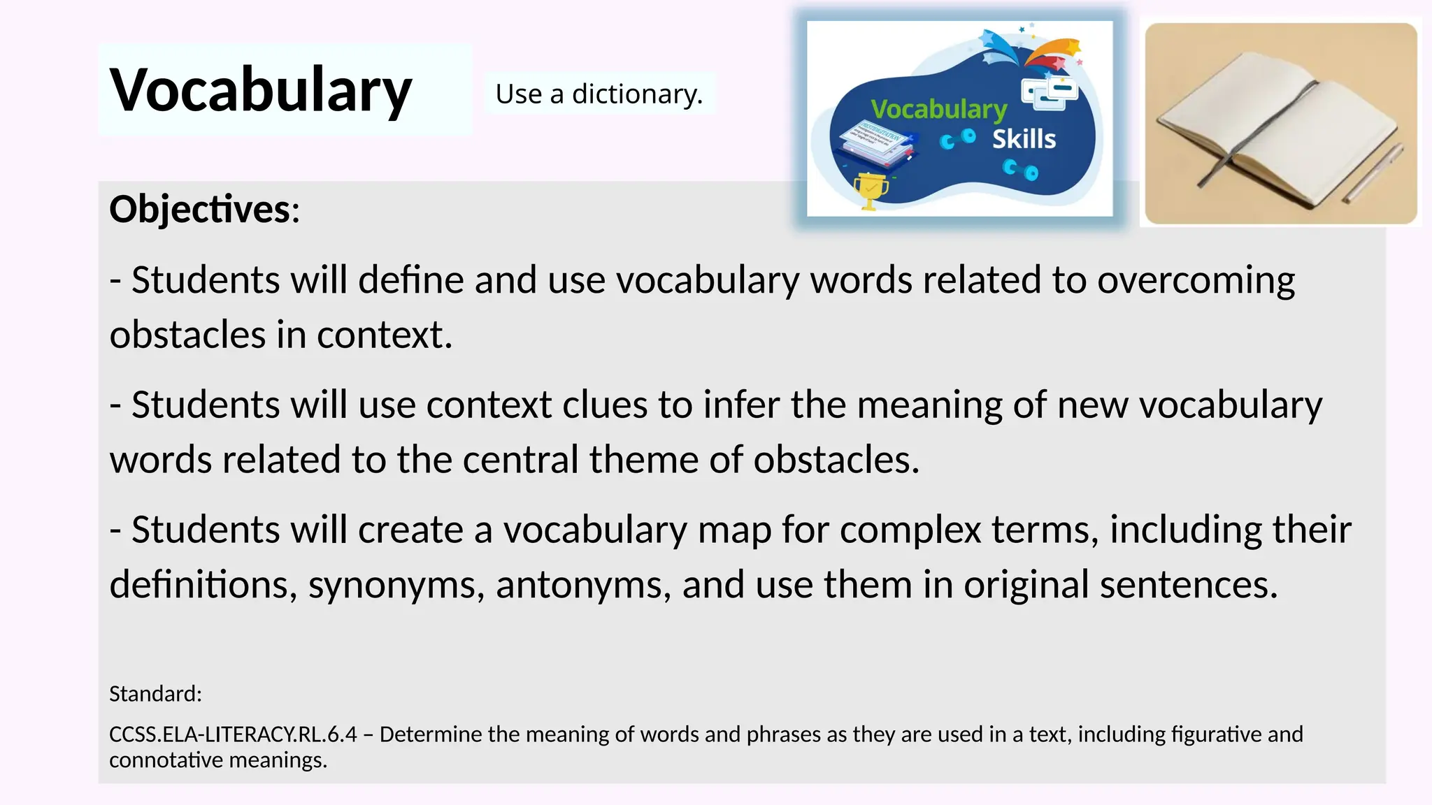 Grade 6 Week 4 - Vocabulary HMH ENGLISH.pptx