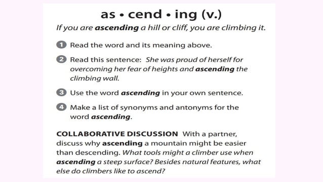Grade 6 Week 4 - Vocabulary HMH ENGLISH.pptx