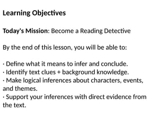 Mastering Reading Comprehension: Making Inferences with Text Evidence ...
