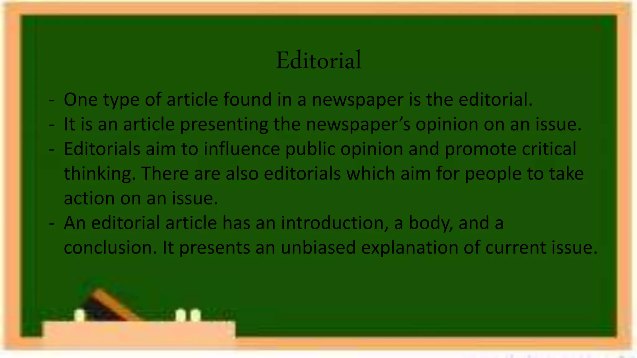 Grade 6 writing an editorial | PPTX