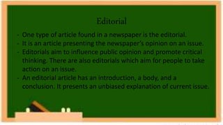 Grade 6 writing an editorial | PPTX