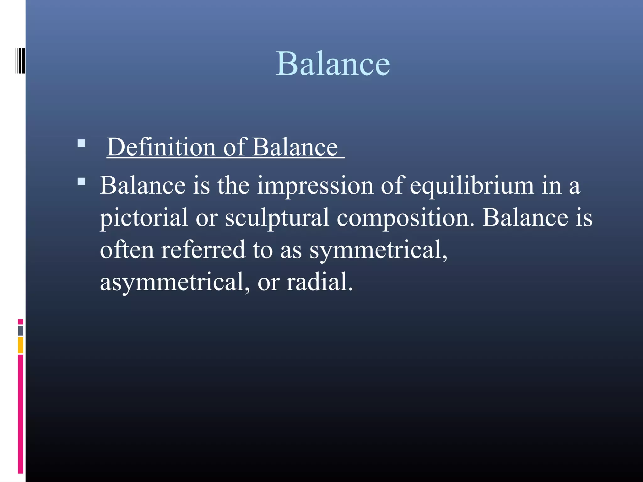 Balance (principles of art ) | PPT