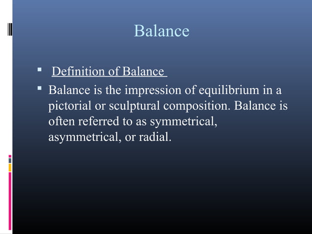 Balance (principles of art ) | PPT