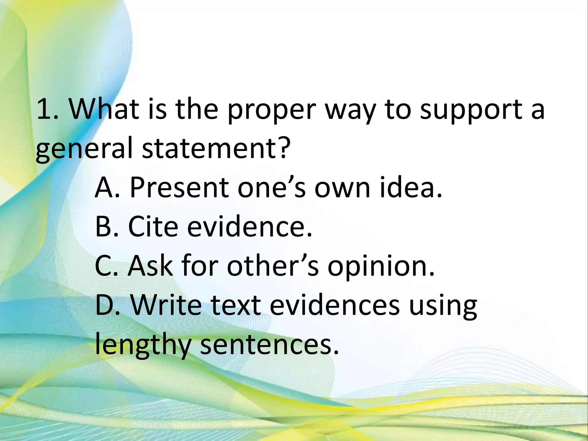 Grade 7- Citing Evidences.pptx