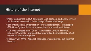 Grade 7 history of internet | PPT