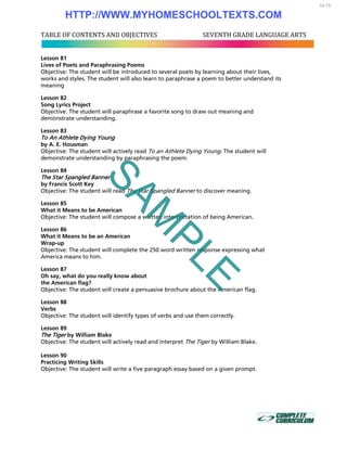 7th Grade Homeschool Curriculum - Seventh Grade Reading / Language Arts ...