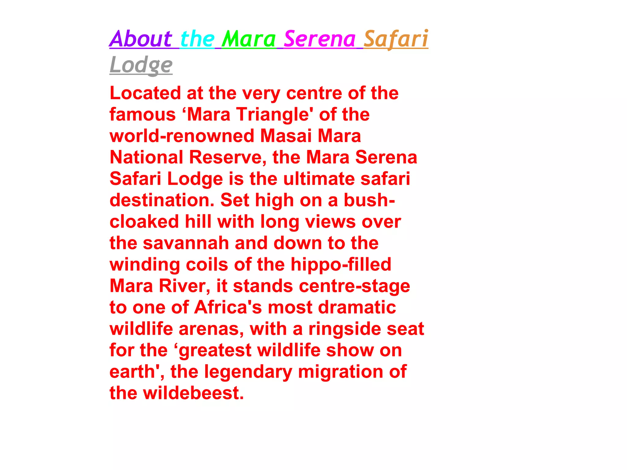 Grade 7#4 masai mara | PPT