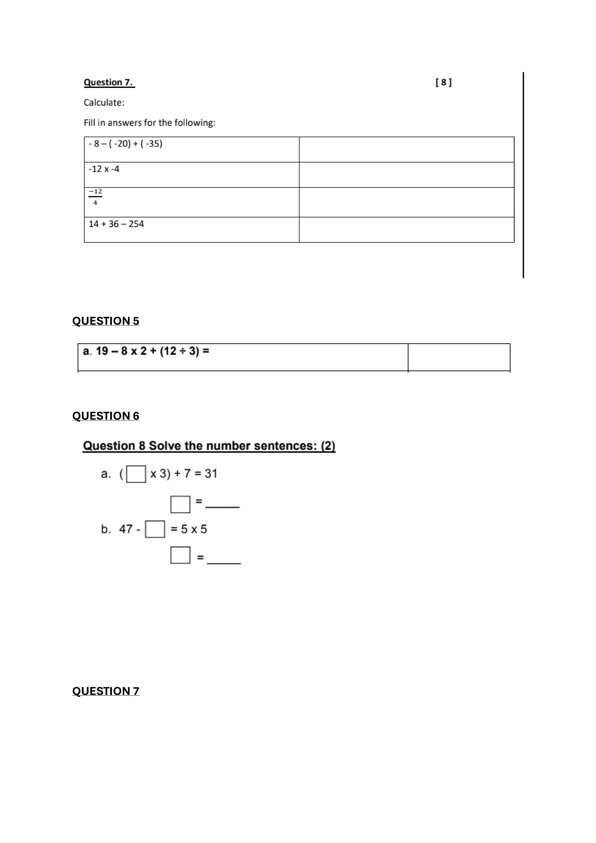 GRADE 7 EXPONENTS AND INTEGERS QUESTIONS.pdf