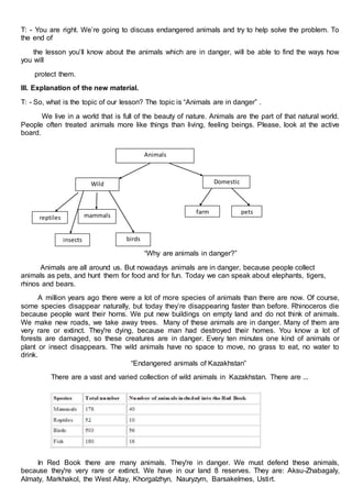 Grade 7 animals | DOCX